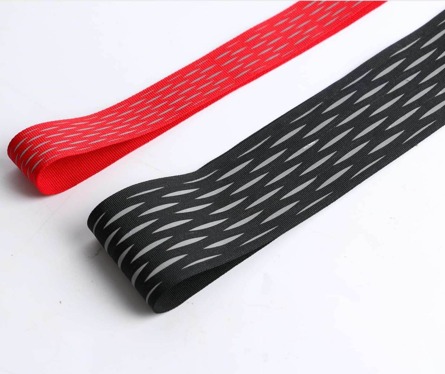 Jacquard Elastic Webbing Strap Reflective Nylon Woven For Bag Clothing